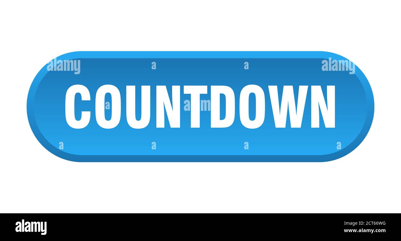 countdown button. rounded sign isolated on white background Stock ...