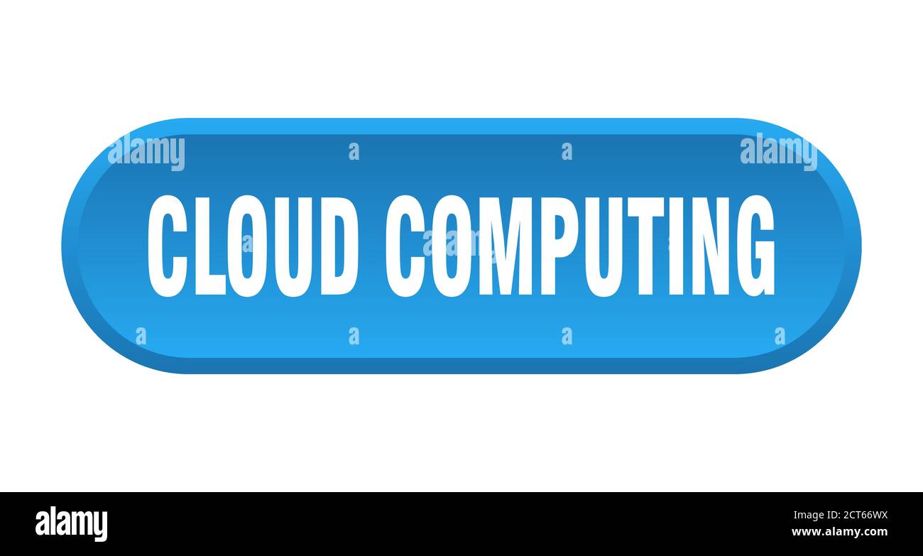 cloud computing button. rounded sign isolated on white background Stock ...