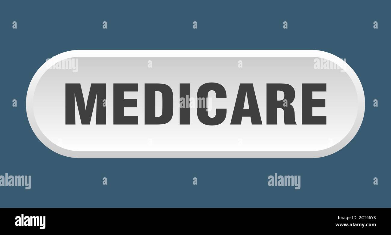 medicare button. rounded sign isolated on white background Stock Vector ...
