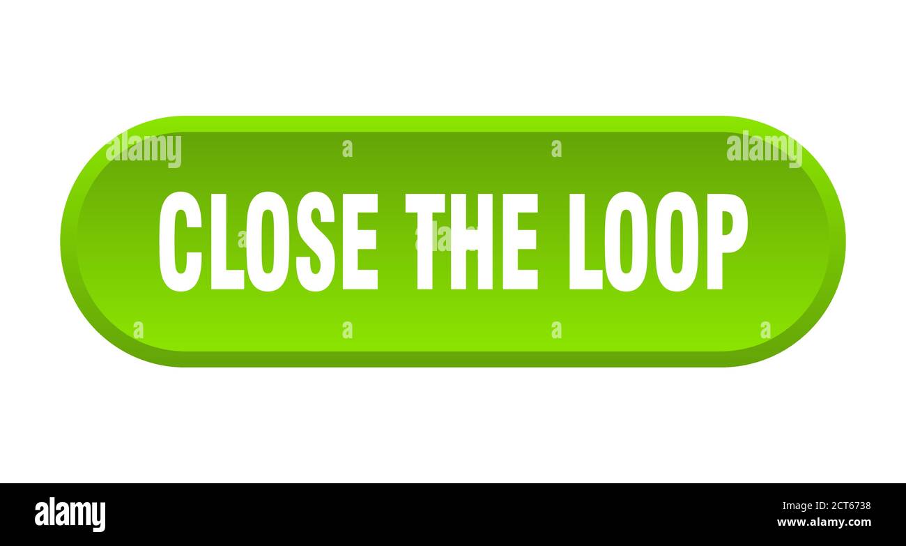 close the loop button. rounded sign isolated on white background Stock ...