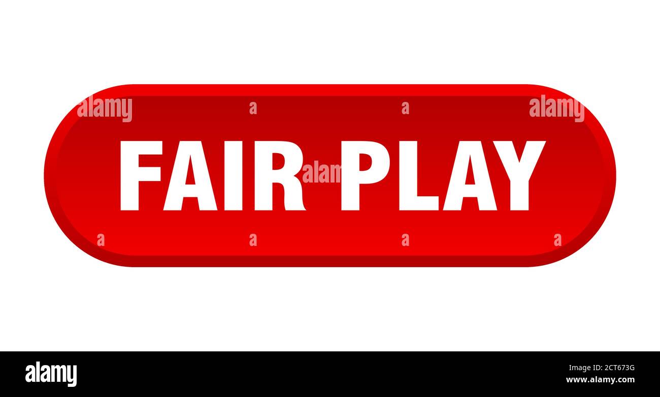 fair play button. rounded sign isolated on white background Stock ...