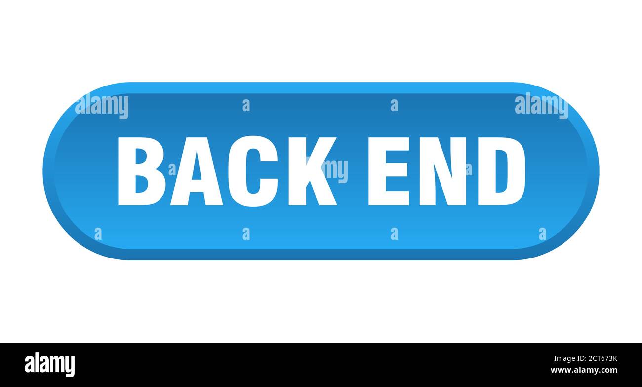 back end button. rounded sign isolated on white background Stock Vector ...