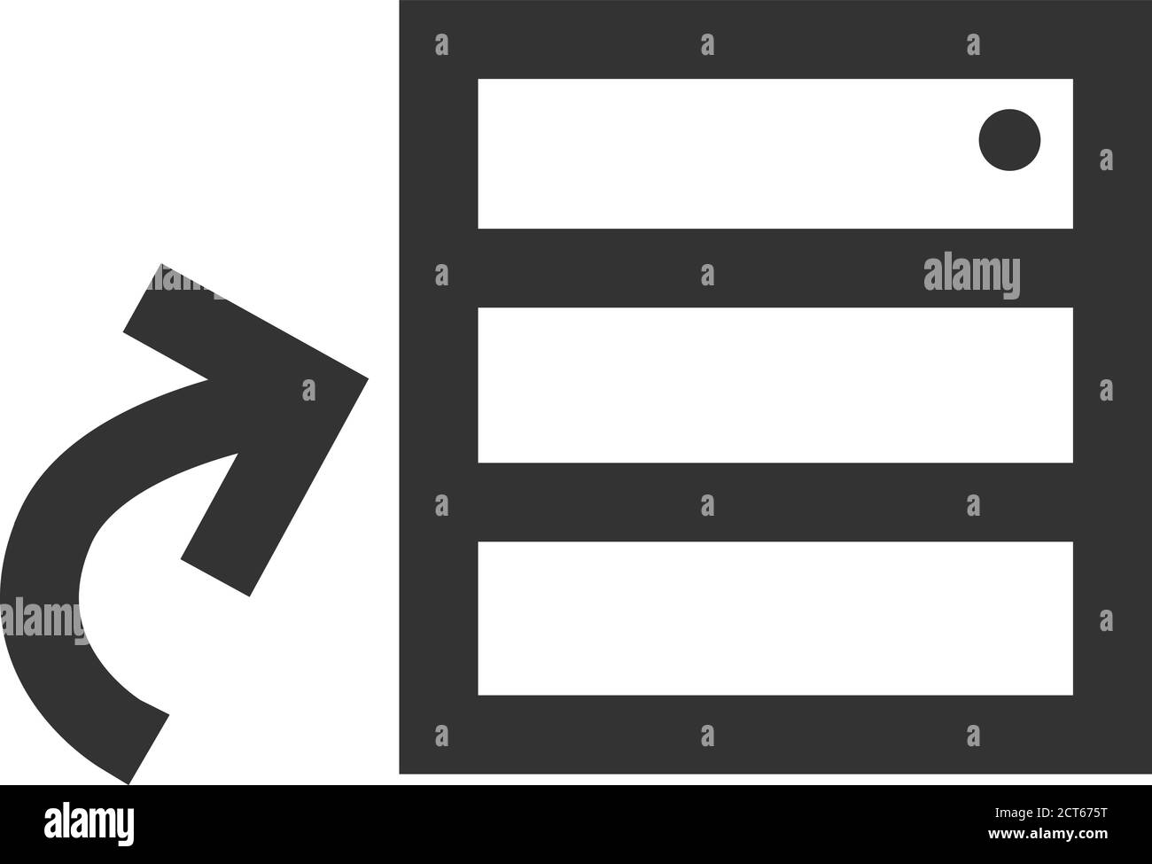 Database icon in thick outline style. Black and white monochrome vector ...