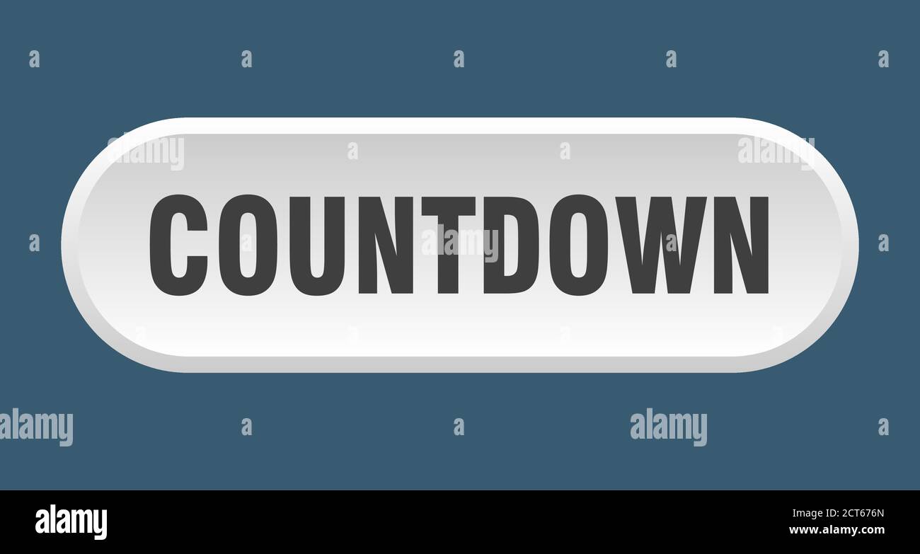 countdown button. rounded sign isolated on white background Stock ...