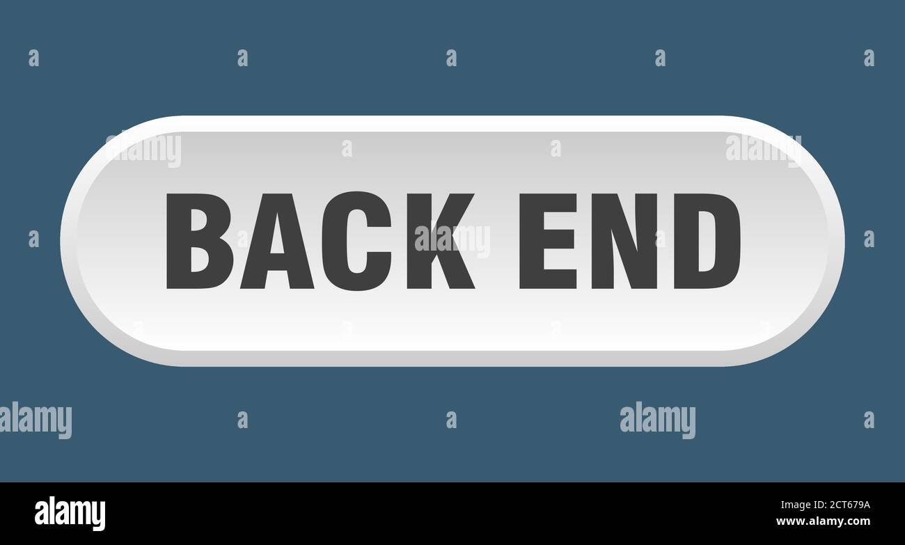 back end button. rounded sign isolated on white background Stock Vector ...