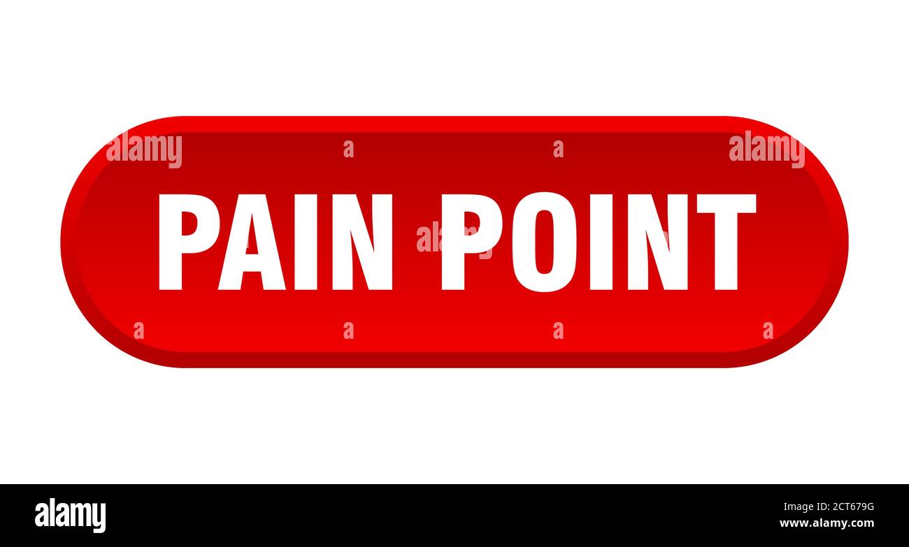 pain point button. rounded sign isolated on white background Stock ...