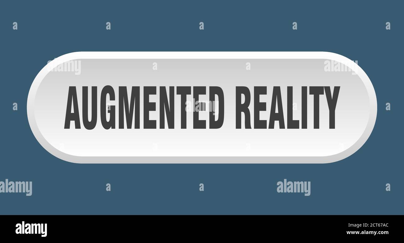 augmented reality button. rounded sign isolated on white background ...