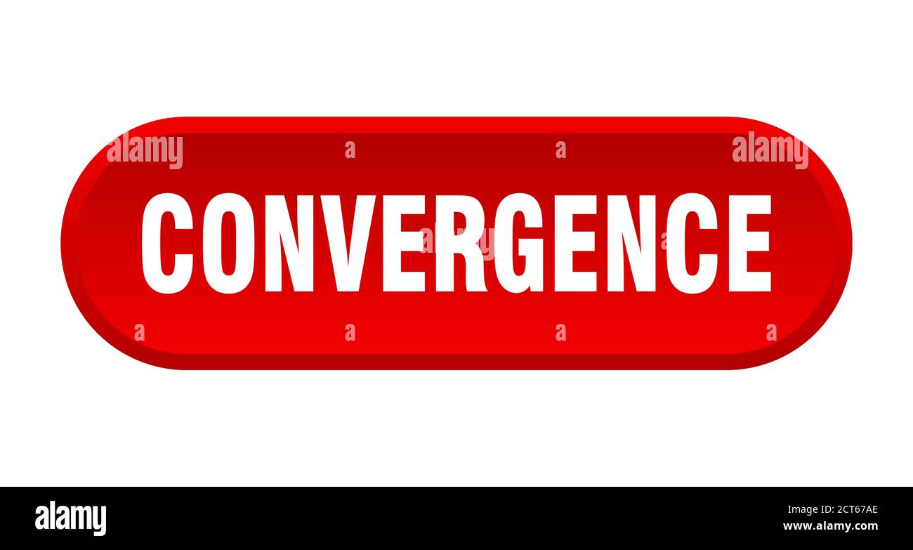 convergence button. rounded sign isolated on white background Stock ...