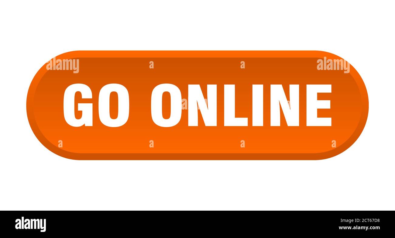 go online button. rounded sign isolated on white background Stock ...