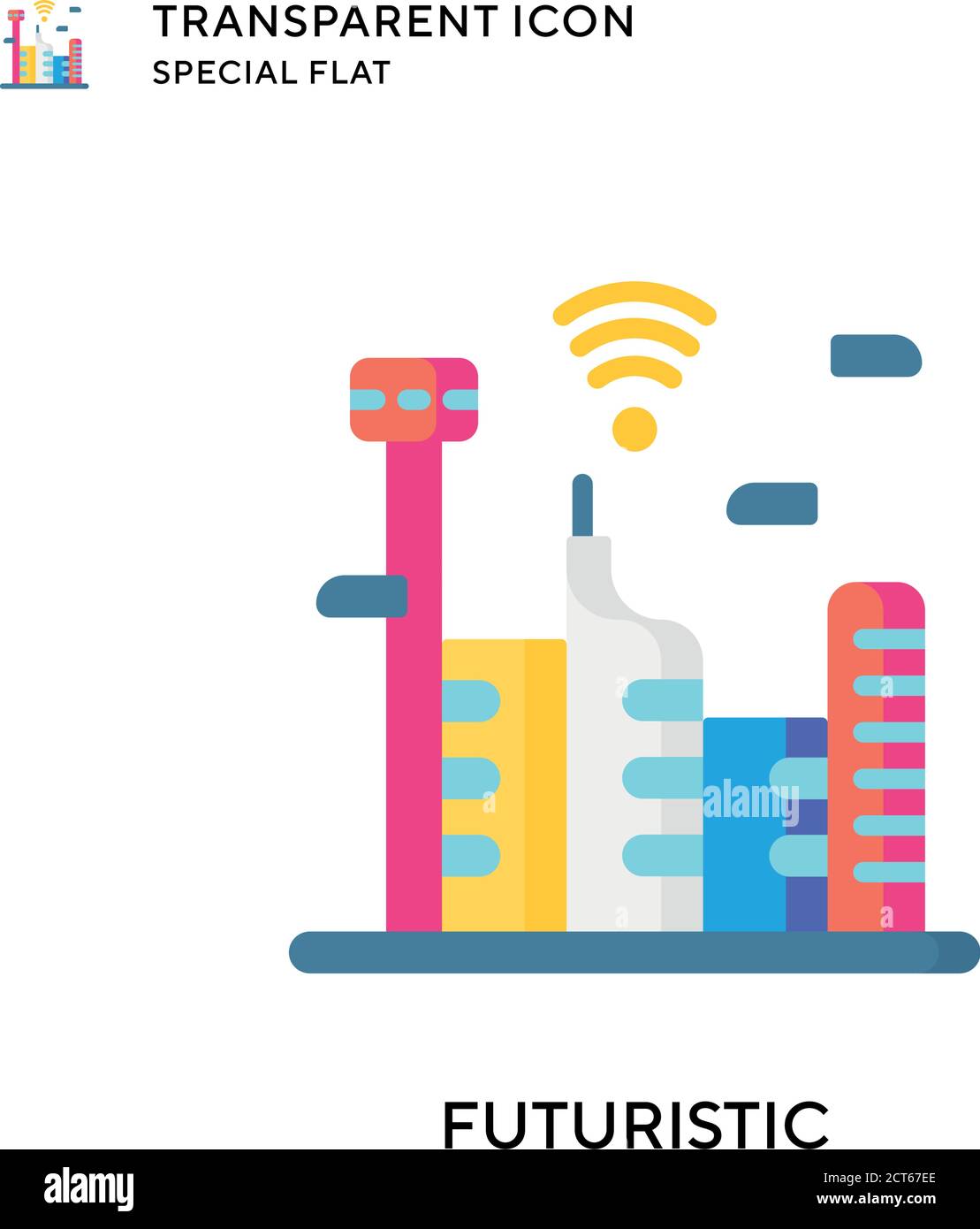 Futuristic vector icon. Flat style illustration. EPS 10 vector Stock ...