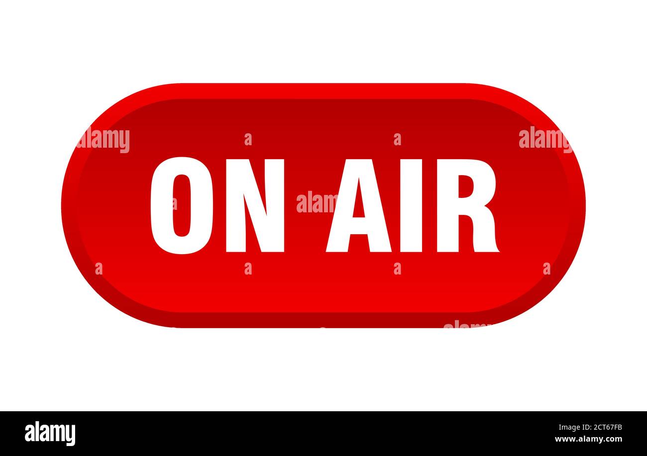 on air button. rounded sign isolated on white background Stock Vector ...