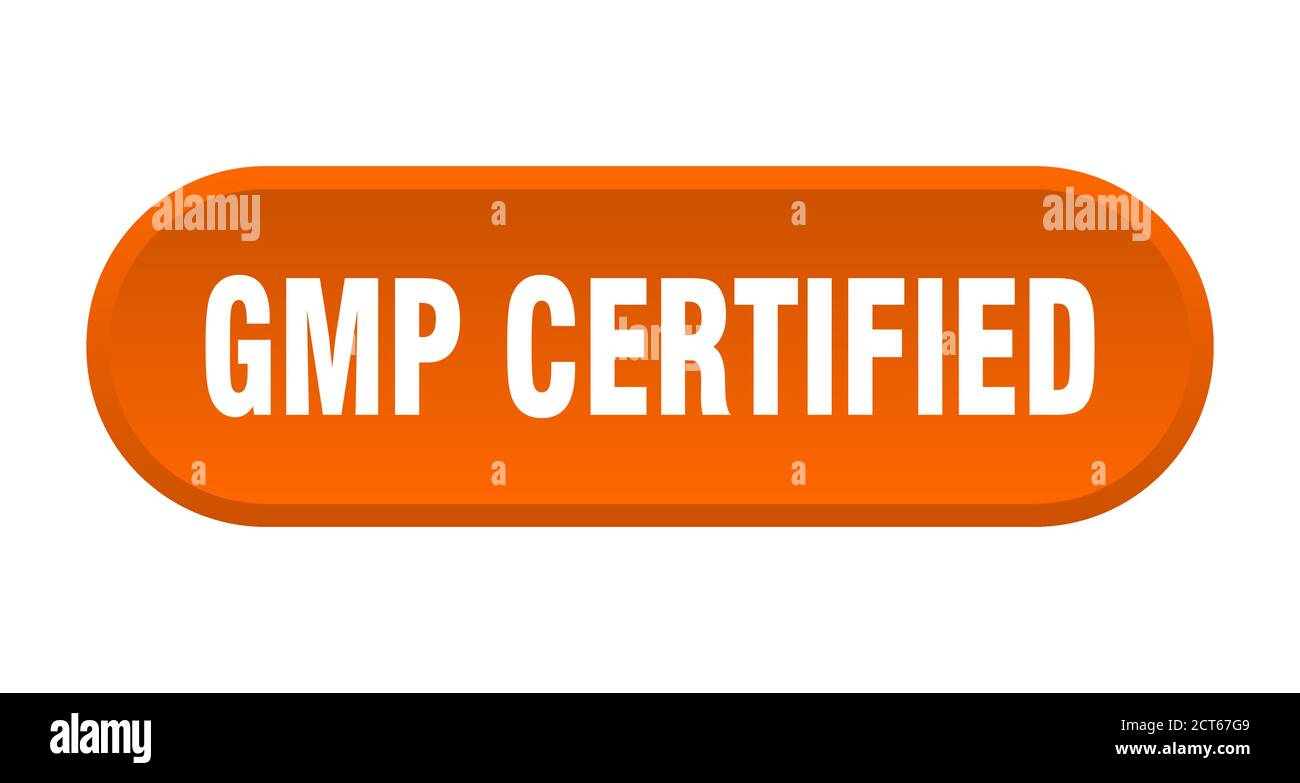 gmp certified button. rounded sign isolated on white background Stock ...
