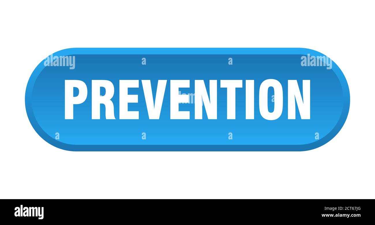 prevention button. rounded sign isolated on white background Stock ...