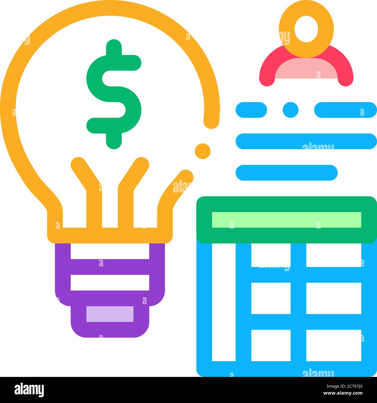 business idea icon vector outline symbol illustration Stock Vector ...