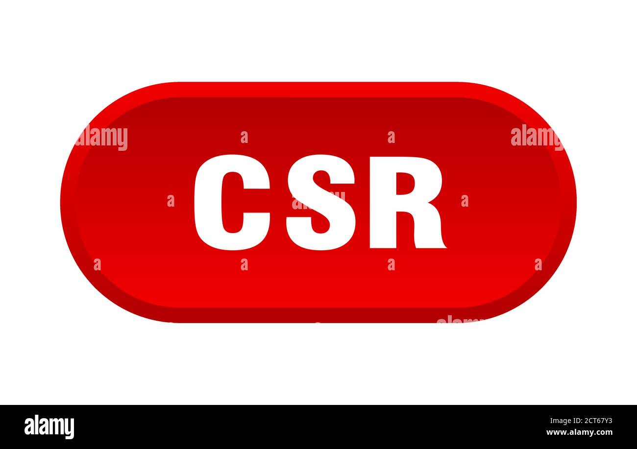 csr button. rounded sign isolated on white background Stock Vector ...