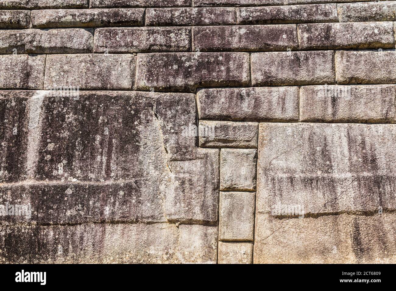 Machu Picchu Inca stonework, Cusco Region, Peru, South America Stock ...