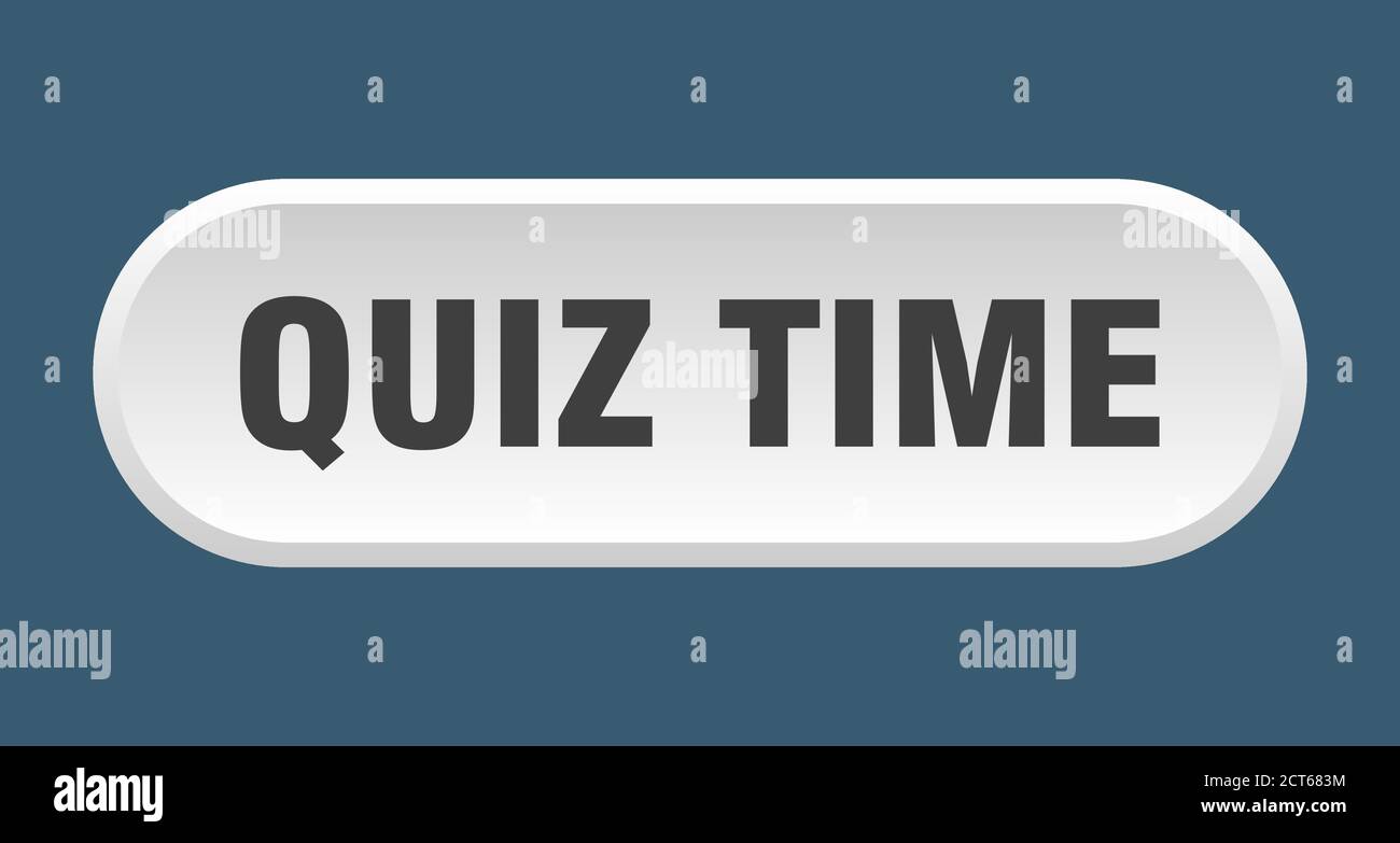quiz time button. rounded sign isolated on white background Stock ...
