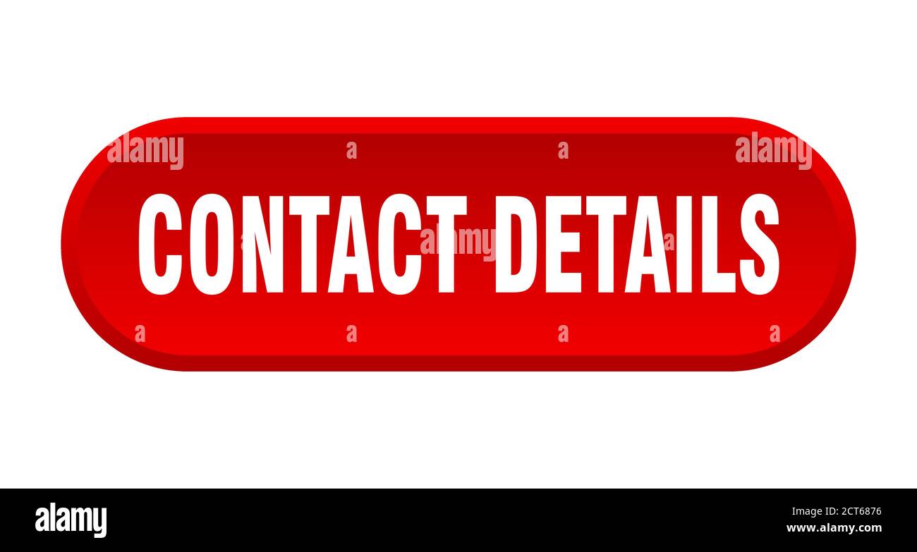 contact details button. rounded sign isolated on white background Stock ...