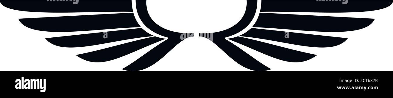Falcon wings icon. Simple illustration of falcon wings vector icon for ...