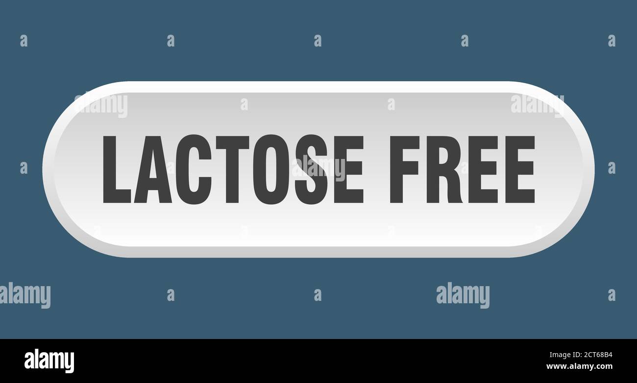 lactose free button. rounded sign isolated on white background Stock ...