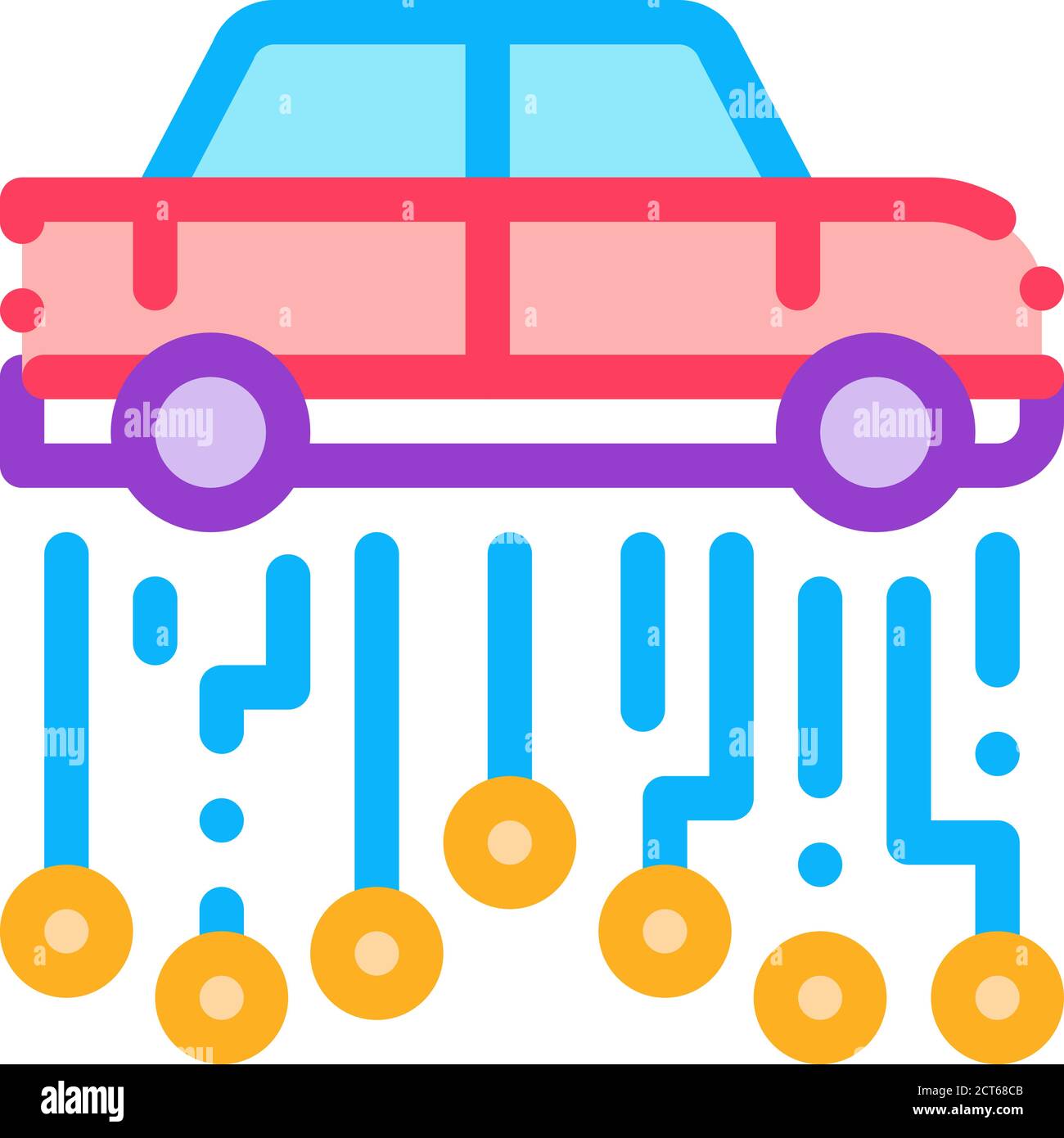 car electronic system icon vector outline illustration Stock Vector ...