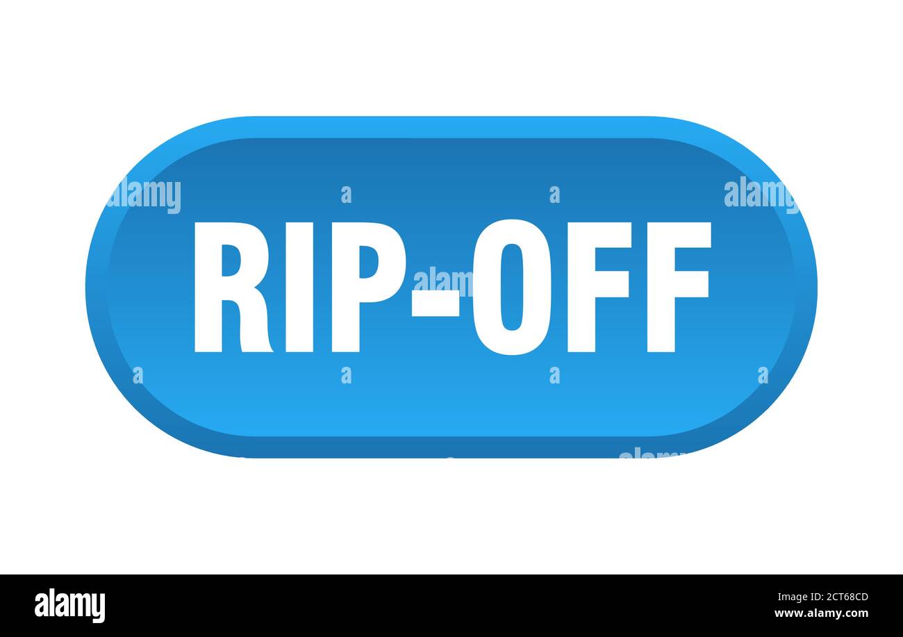 rip-off button. rounded sign isolated on white background Stock Vector ...