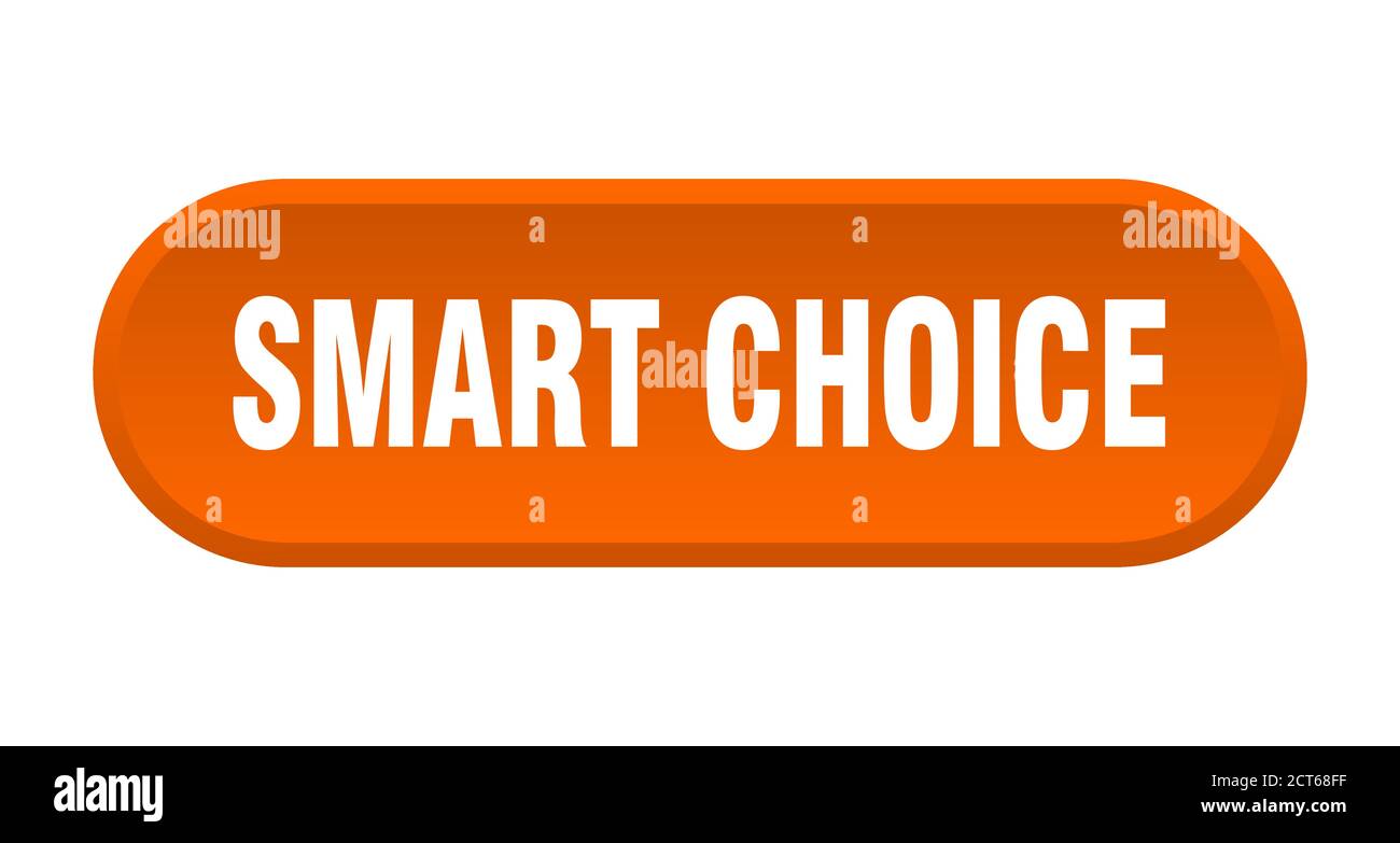 smart choice button. rounded sign isolated on white background Stock ...