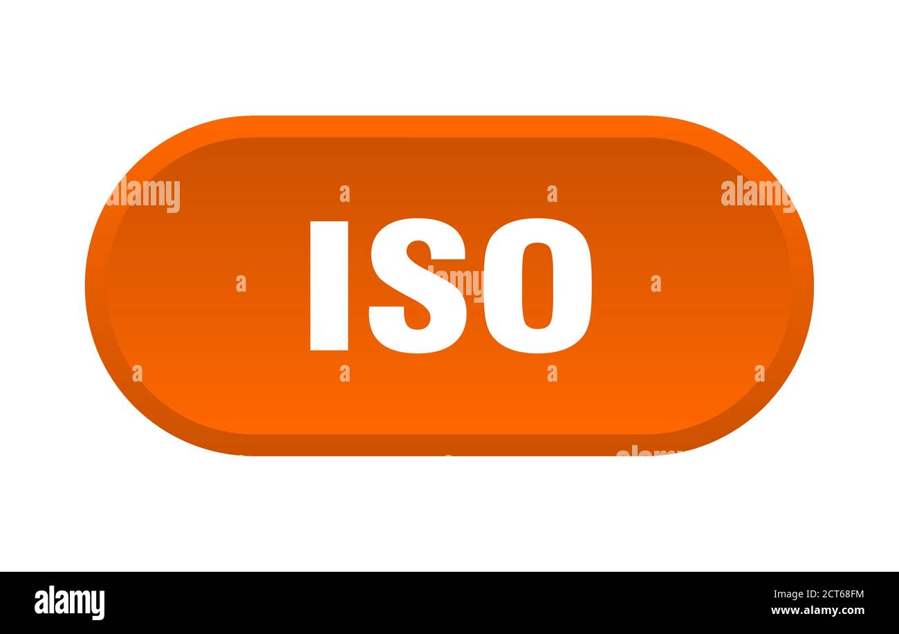 iso button. rounded sign isolated on white background Stock Vector ...