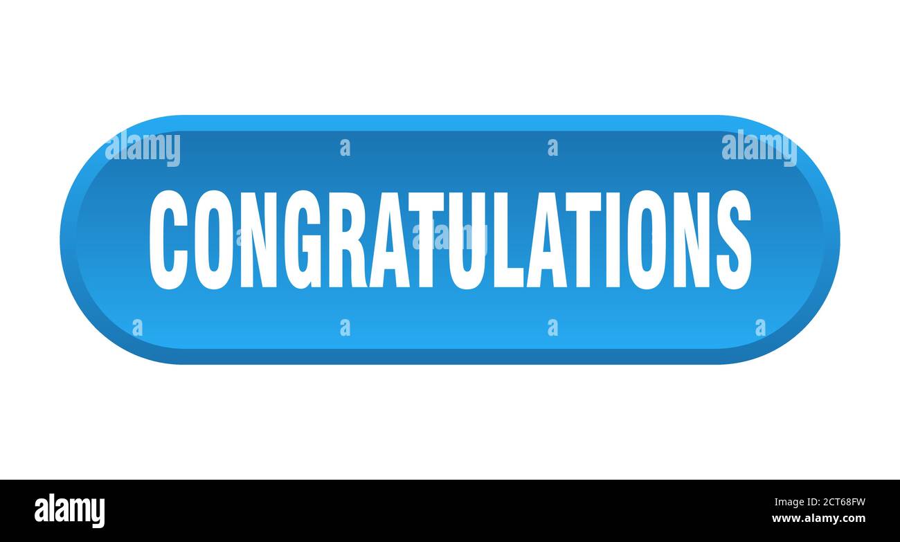 congratulations button. rounded sign isolated on white background Stock Vector Image & Art - Alamy