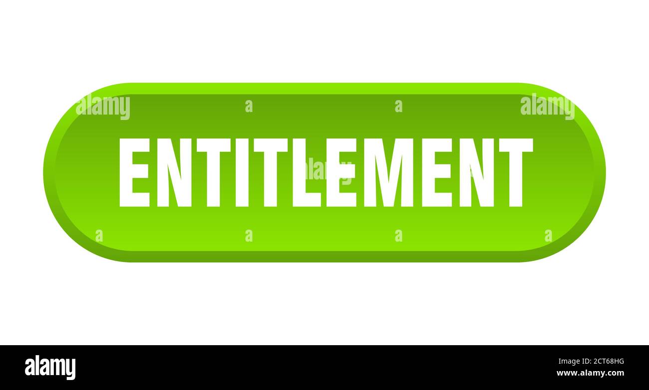 entitlement button. rounded sign isolated on white background Stock ...