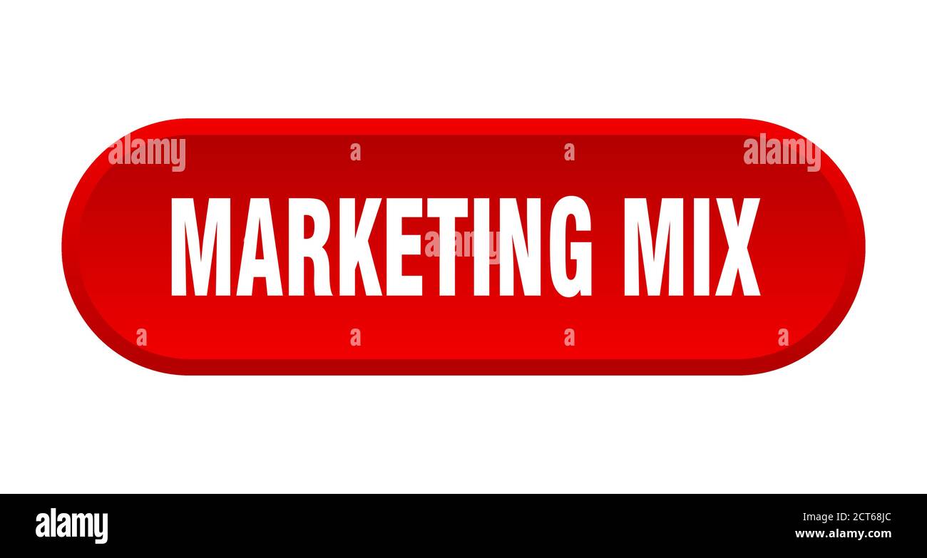 marketing mix button. rounded sign isolated on white background Stock ...