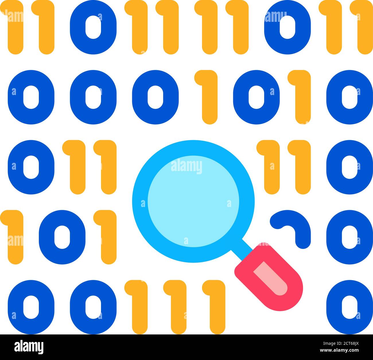 research binary code icon vector outline illustration Stock Vector ...