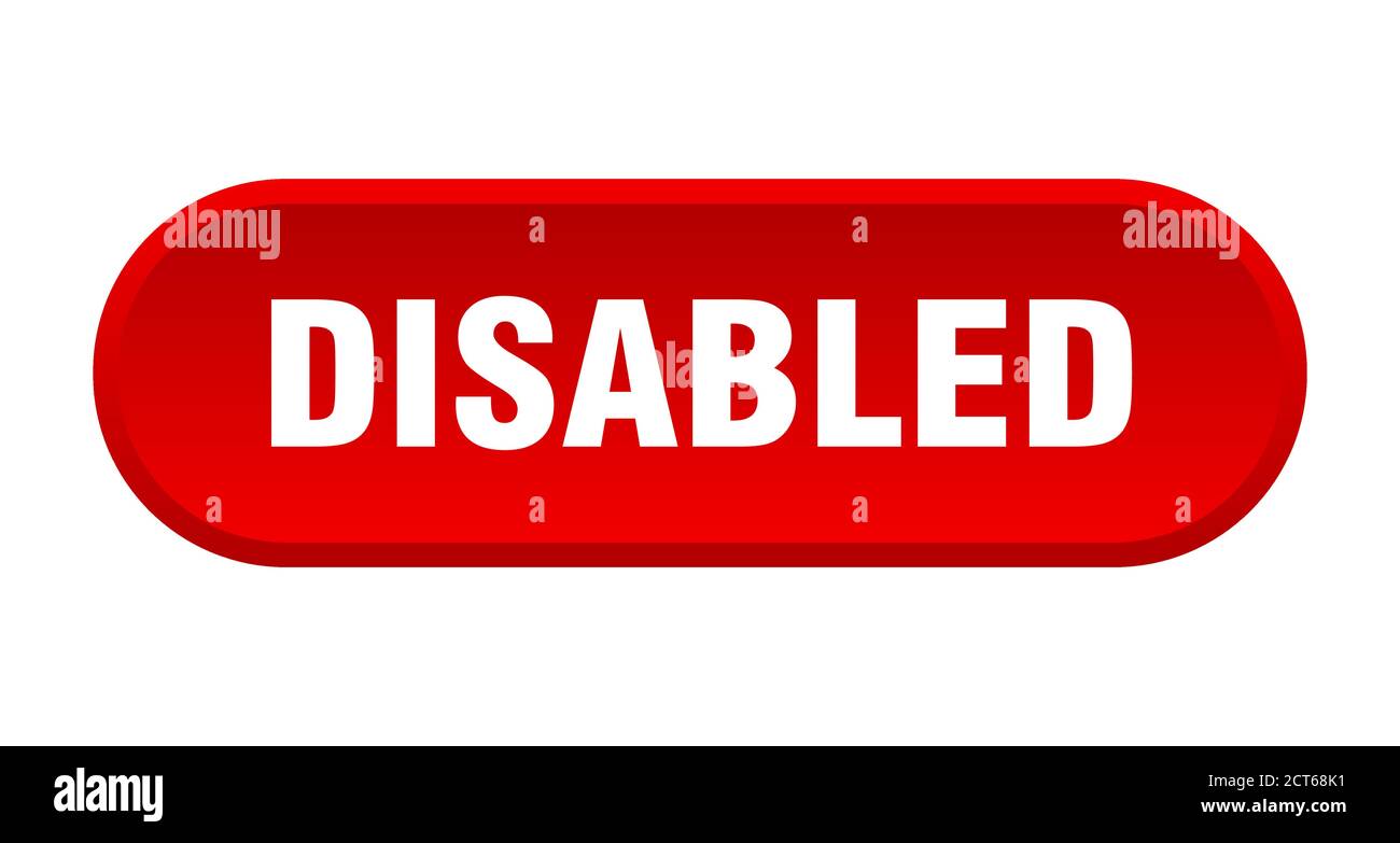 disabled button. rounded sign isolated on white background Stock Vector ...