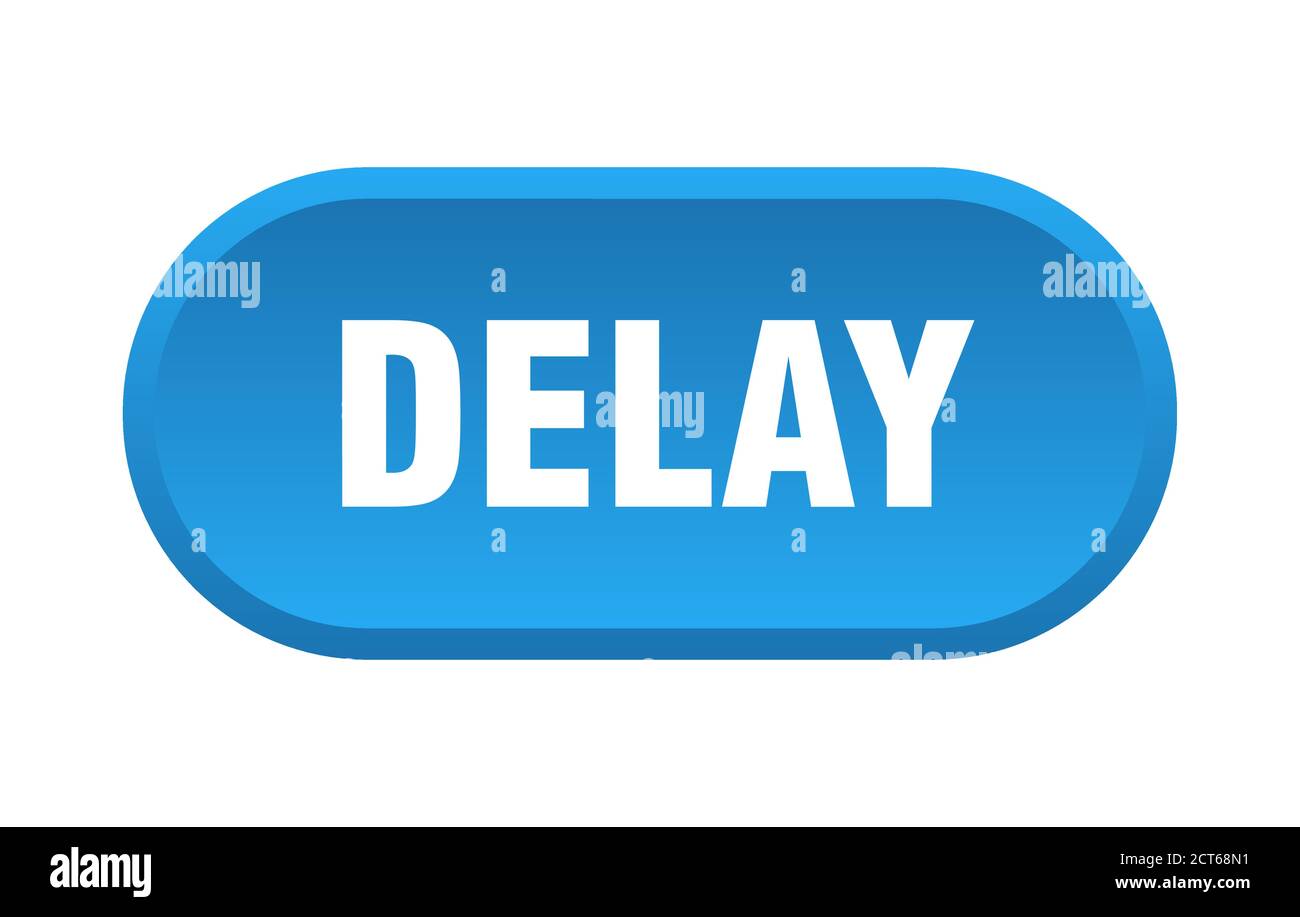 delay button. rounded sign isolated on white background Stock Vector ...
