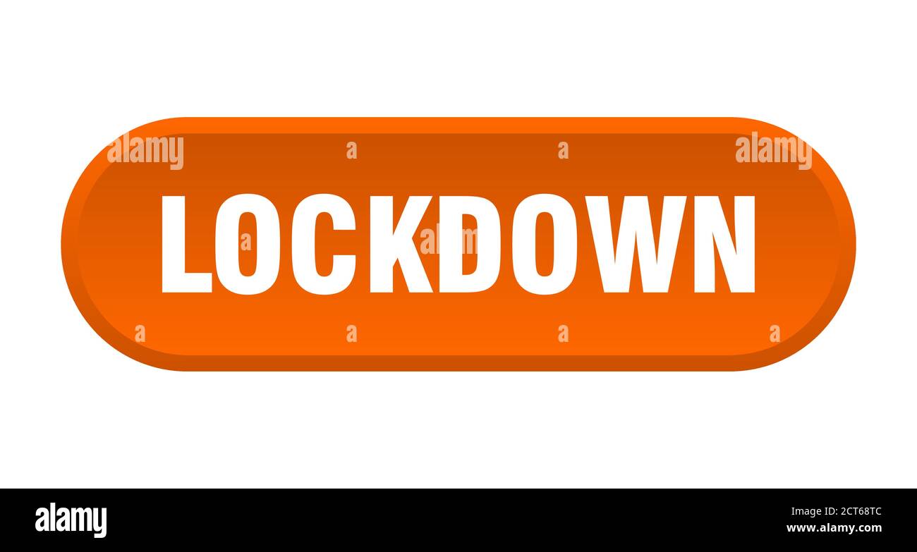 lockdown button. rounded sign isolated on white background Stock Vector ...
