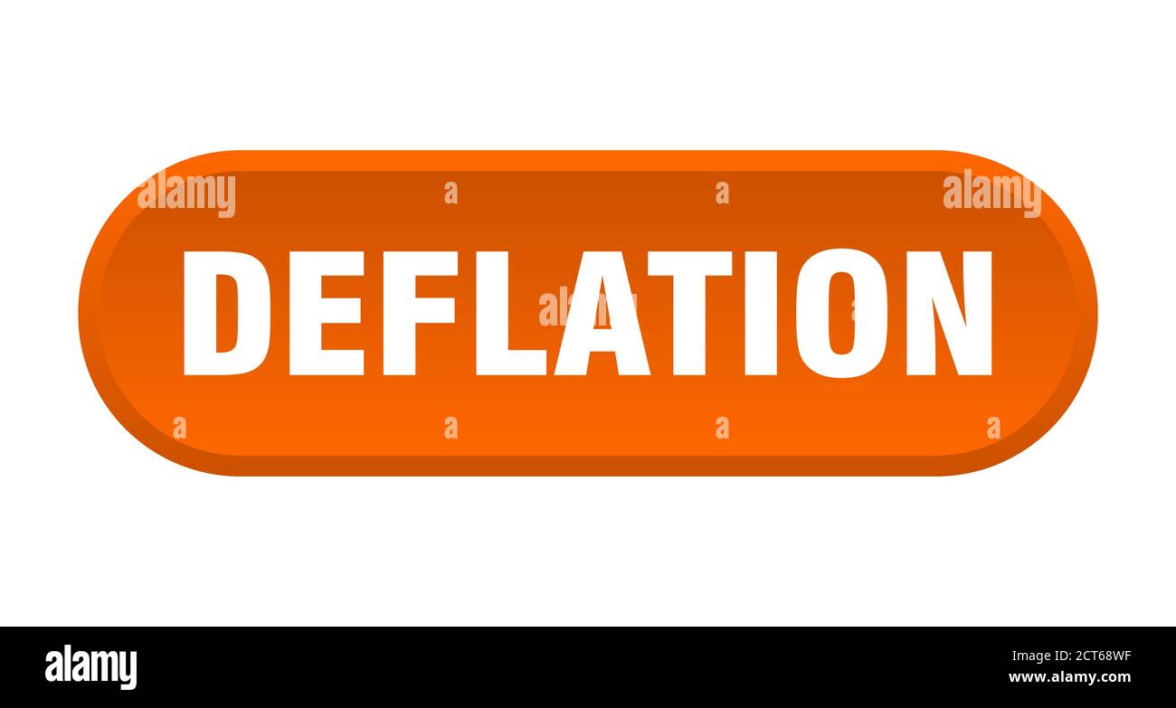 deflation button. rounded sign isolated on white background Stock ...
