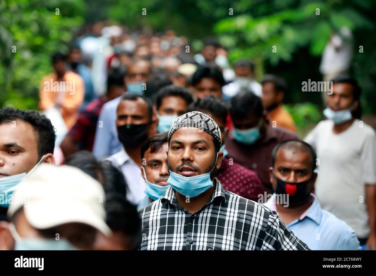 Dhaka, Bangladesh - September 21, 2020: Migrant worker’s seeking to go ...