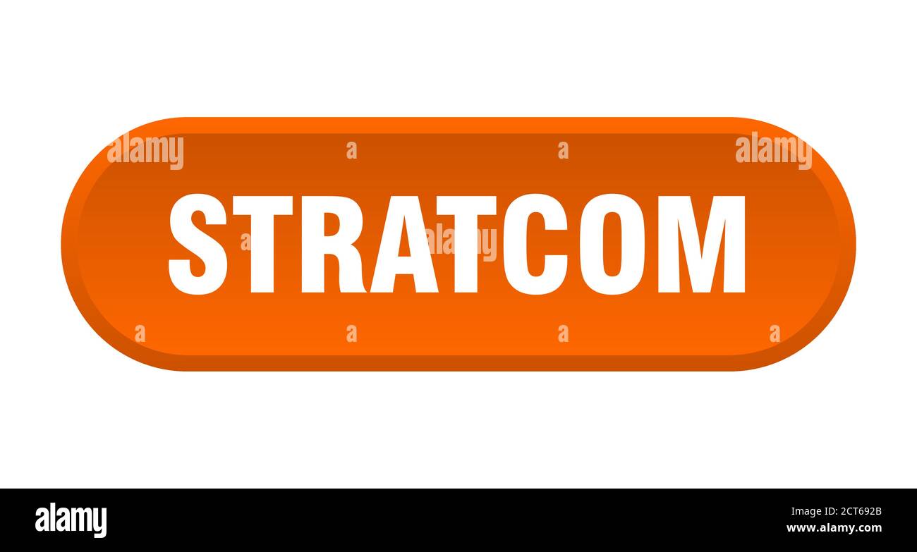 stratcom button. rounded sign isolated on white background Stock Vector ...