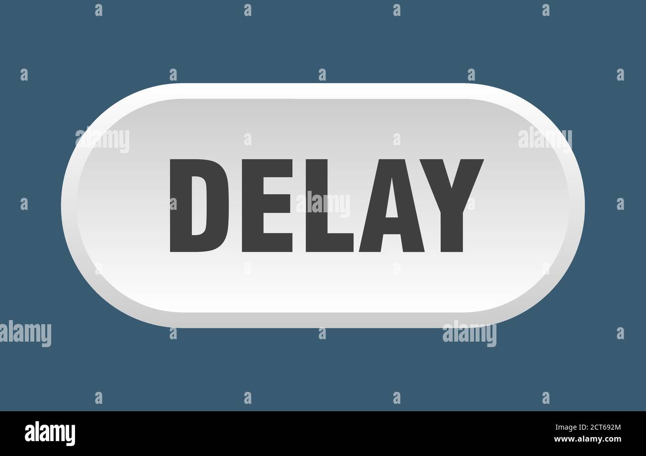 delay button. rounded sign isolated on white background Stock Vector ...