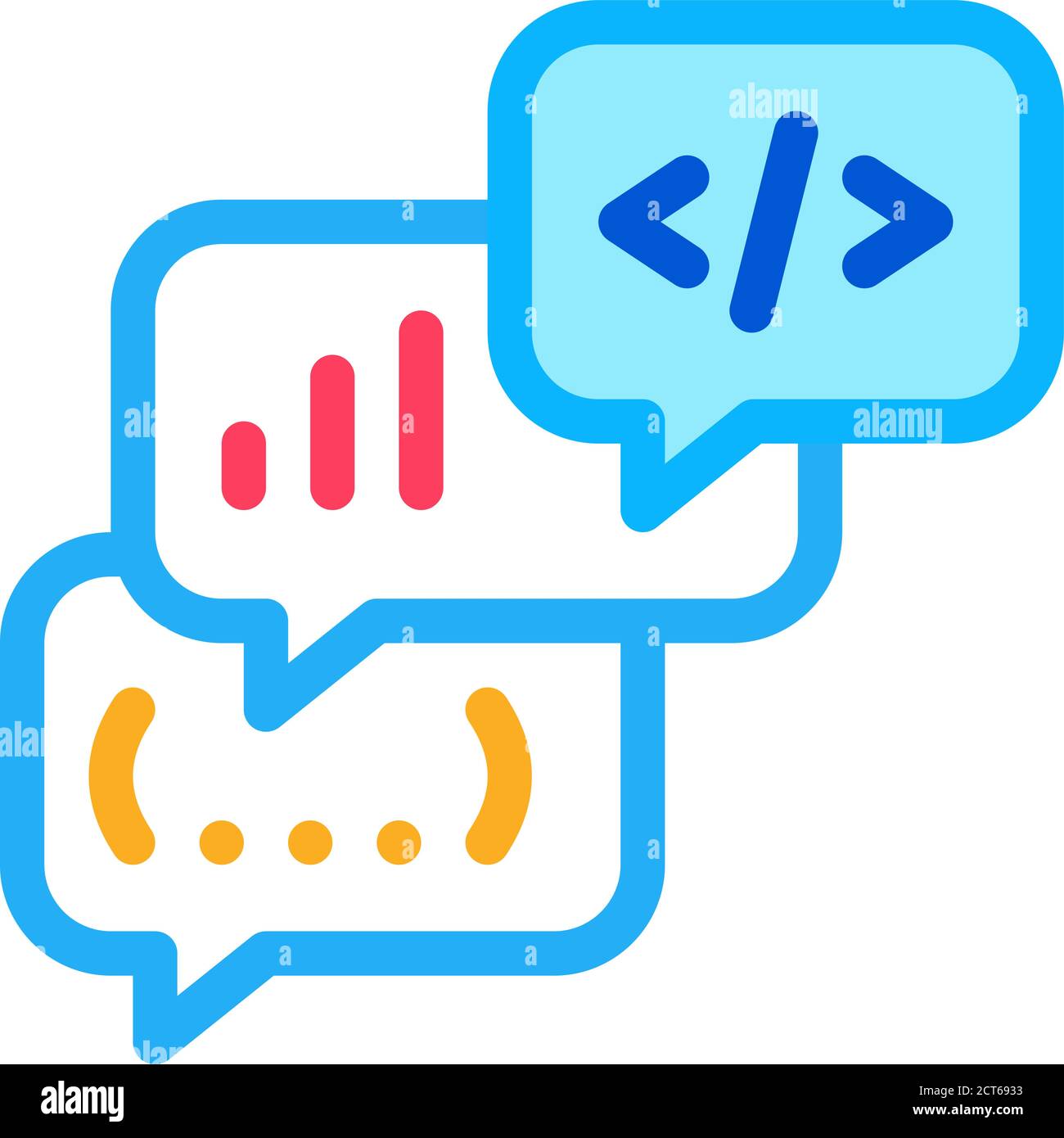 codding operation programmer discussing icon vector outline ...