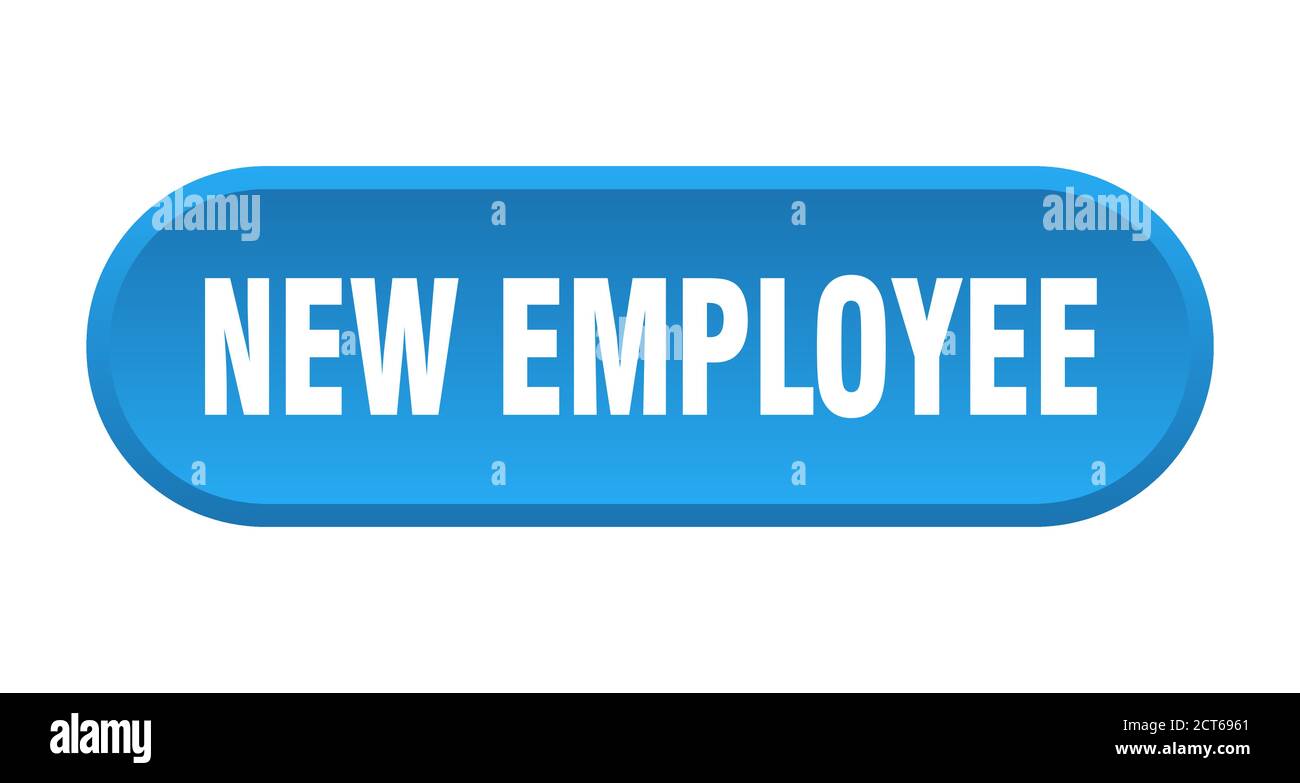 new employee button. rounded sign isolated on white background Stock ...