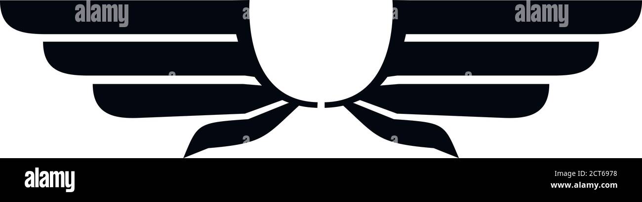 Eagle wings icon. Simple illustration of eagle wings vector icon for ...