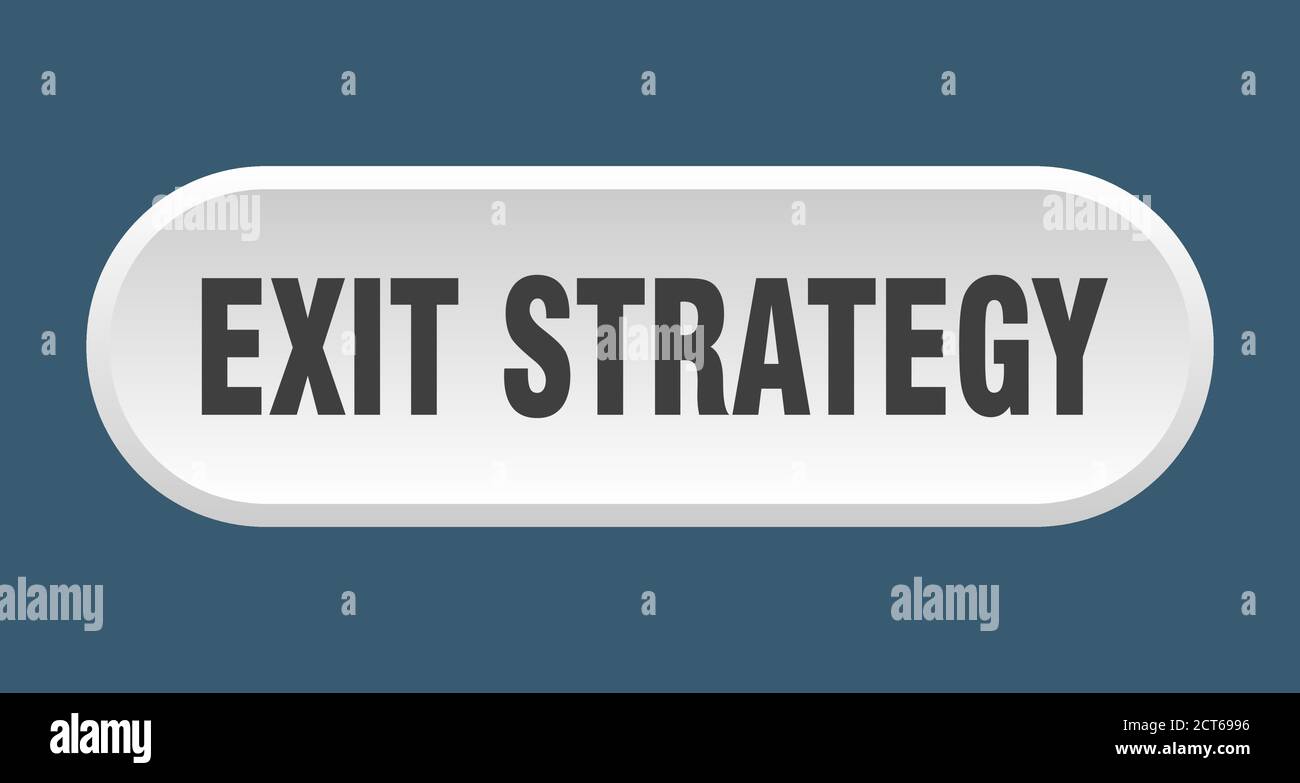 exit strategy button. rounded sign isolated on white background Stock ...