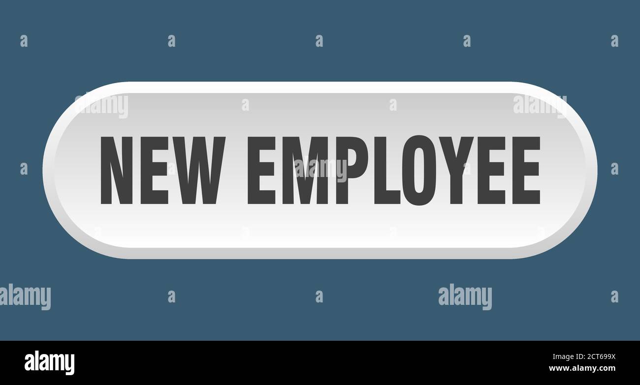 new employee button. rounded sign isolated on white background Stock ...