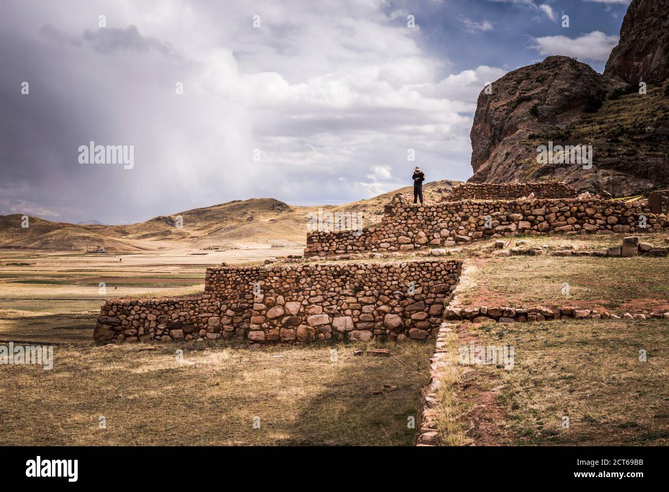 Pukara Inca Ruins at Pucara, Puno Region, Peru, South America Stock ...
