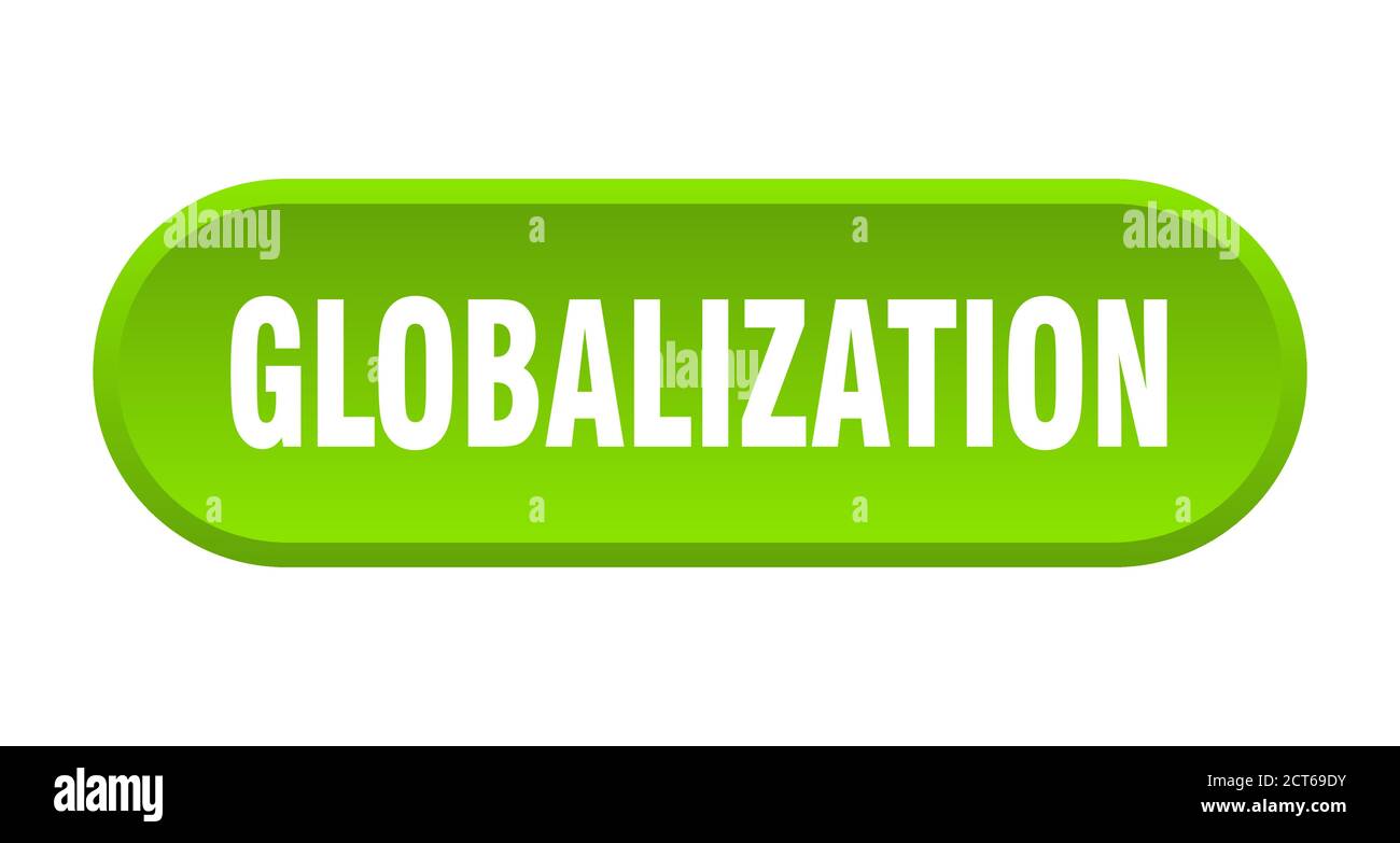 globalization button. rounded sign isolated on white background Stock ...