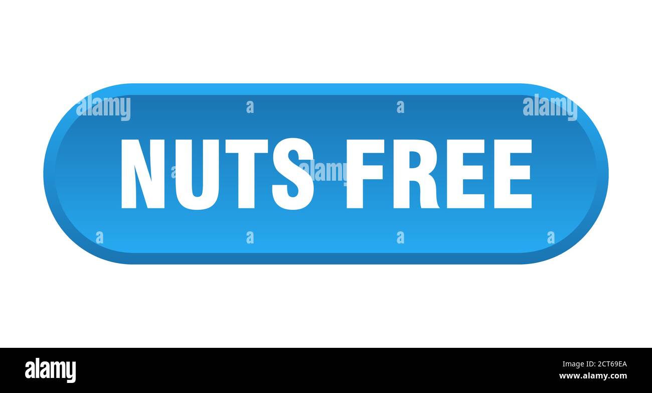 nuts free button. rounded sign isolated on white background Stock ...