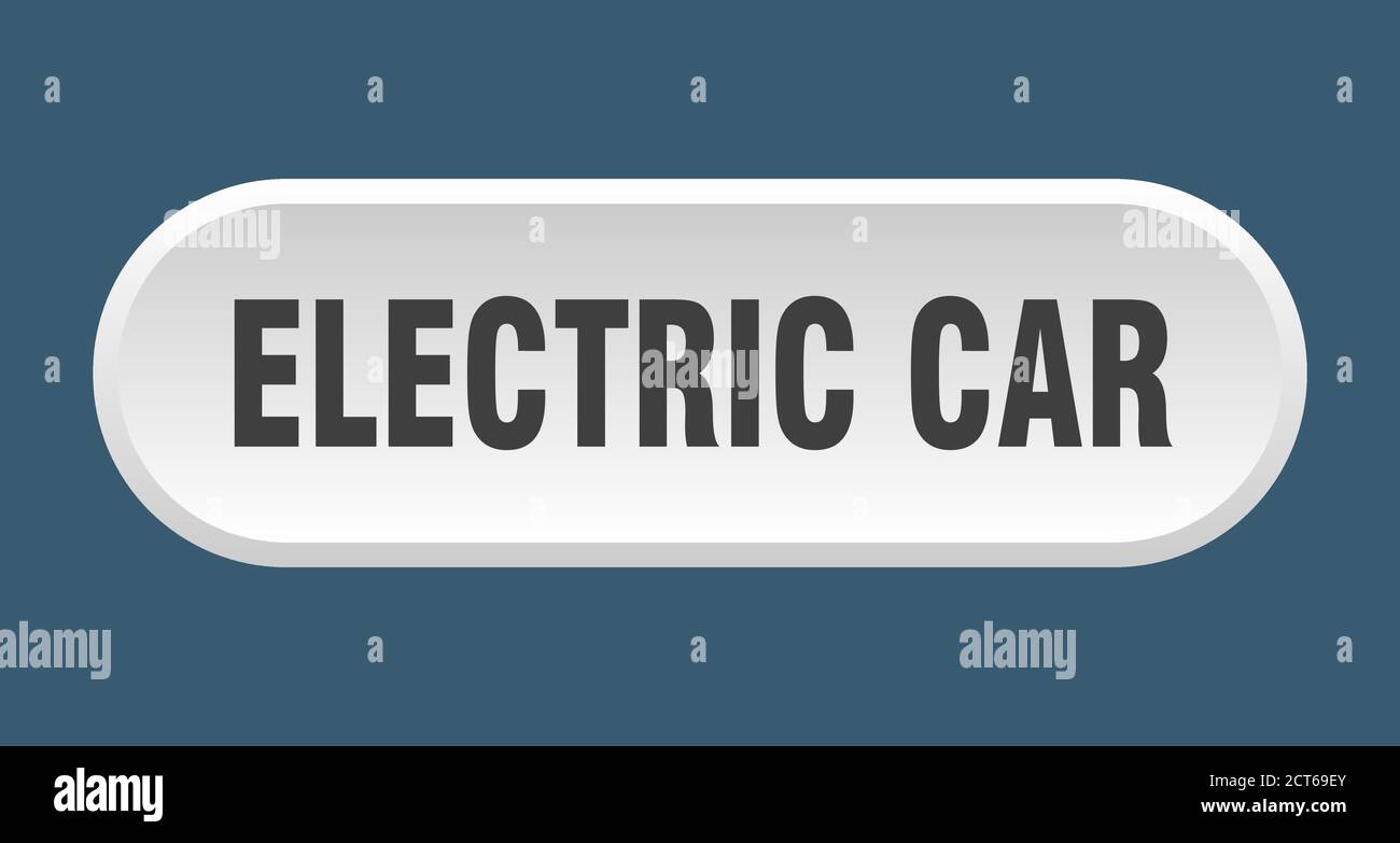 electric car button. rounded sign isolated on white background Stock ...