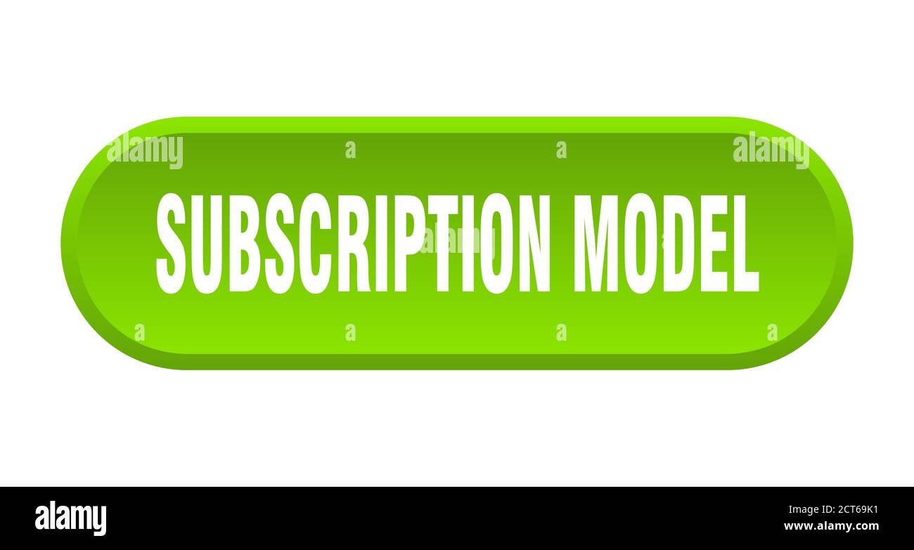 subscription model button. rounded sign isolated on white background ...