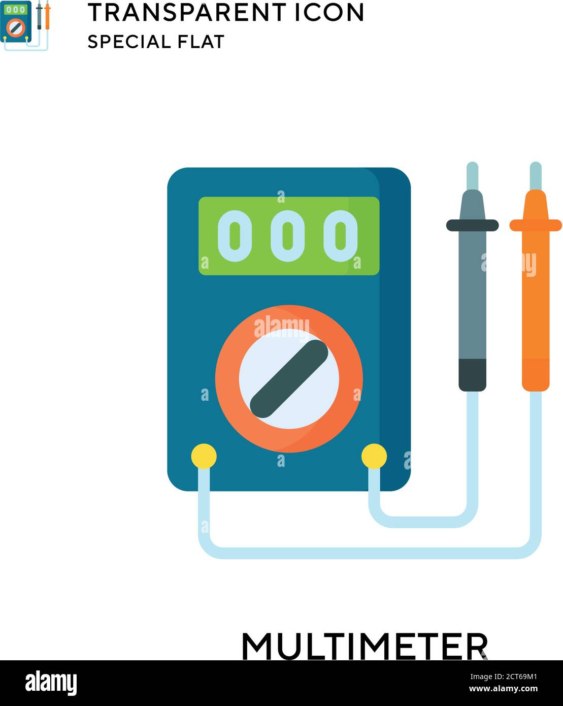 Multimeter vector icon. Flat style illustration. EPS 10 vector Stock ...